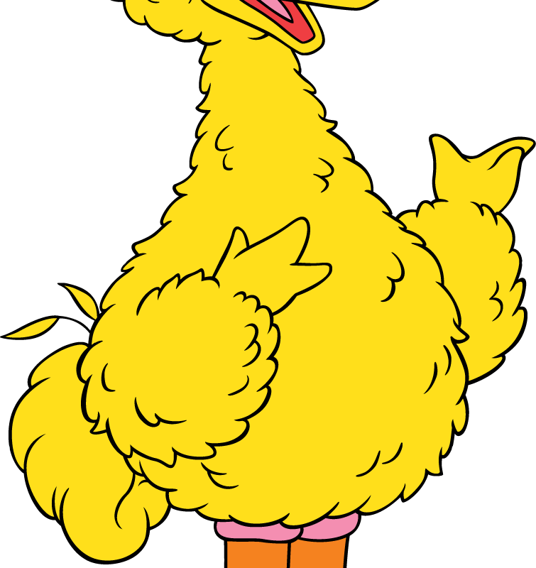 Big Bird 03 - Cartoon Sesame Street Big Bird Clipart - Large Size Png ...