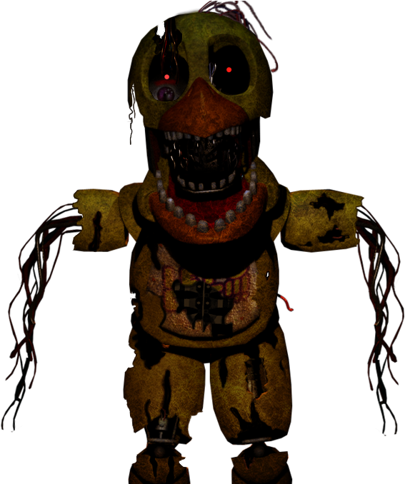 Fnaf W Chica - Fnaf Withered Nightmare Chica Clipart - Large Size Png ...