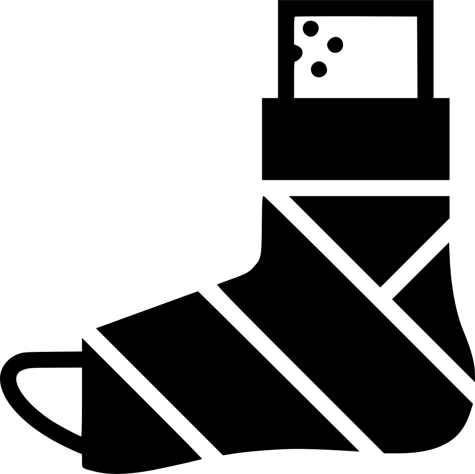 Png File Svg - Plastered Foot Icon Clipart - Large Size Png Image - PikPng