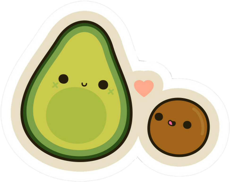 Cute Avocados Clipart - Large Size Png Image - PikPng