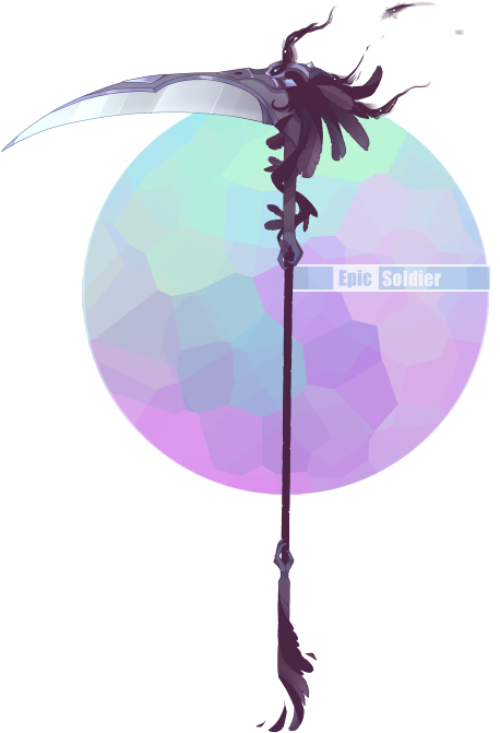 Drawn Scythe Sci Fi - Epic Soldier Weapons Scythe Clipart - Large Size ...