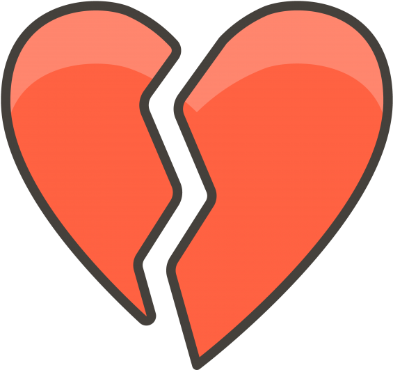 Broken Heart Emoji - Heart Clipart - Large Size Png Image - PikPng