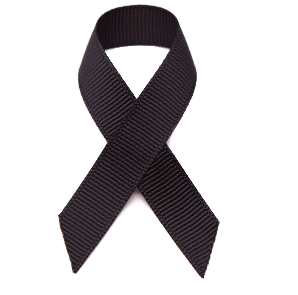 Black Ribbon Transparent Background - Black Ribbon Funeral Clipart ...