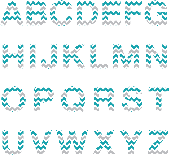 Chevron Letters Png Clipart - Large Size Png Image - PikPng