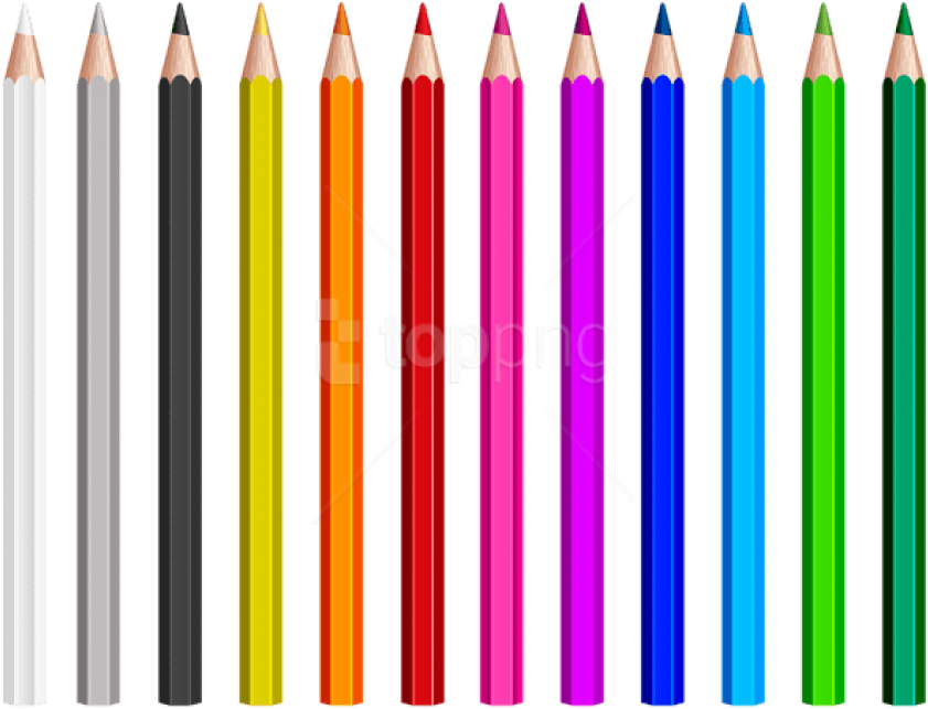 Free Png Download Colored Pencils Set Clipart Png Photo - Colored ...