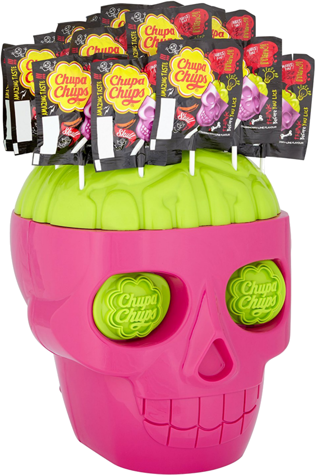 Chupa Chups Halloween Skull Clipart - Large Size Png Image - PikPng