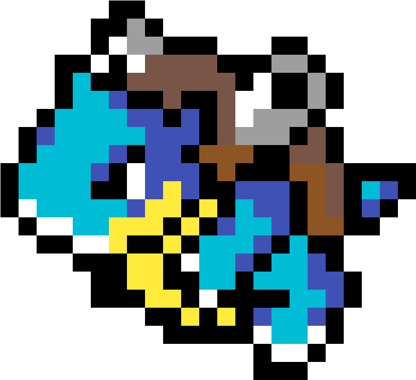 Blastoise - Pixel Art Pokemon Blastoise Clipart - Large Size Png Image ...