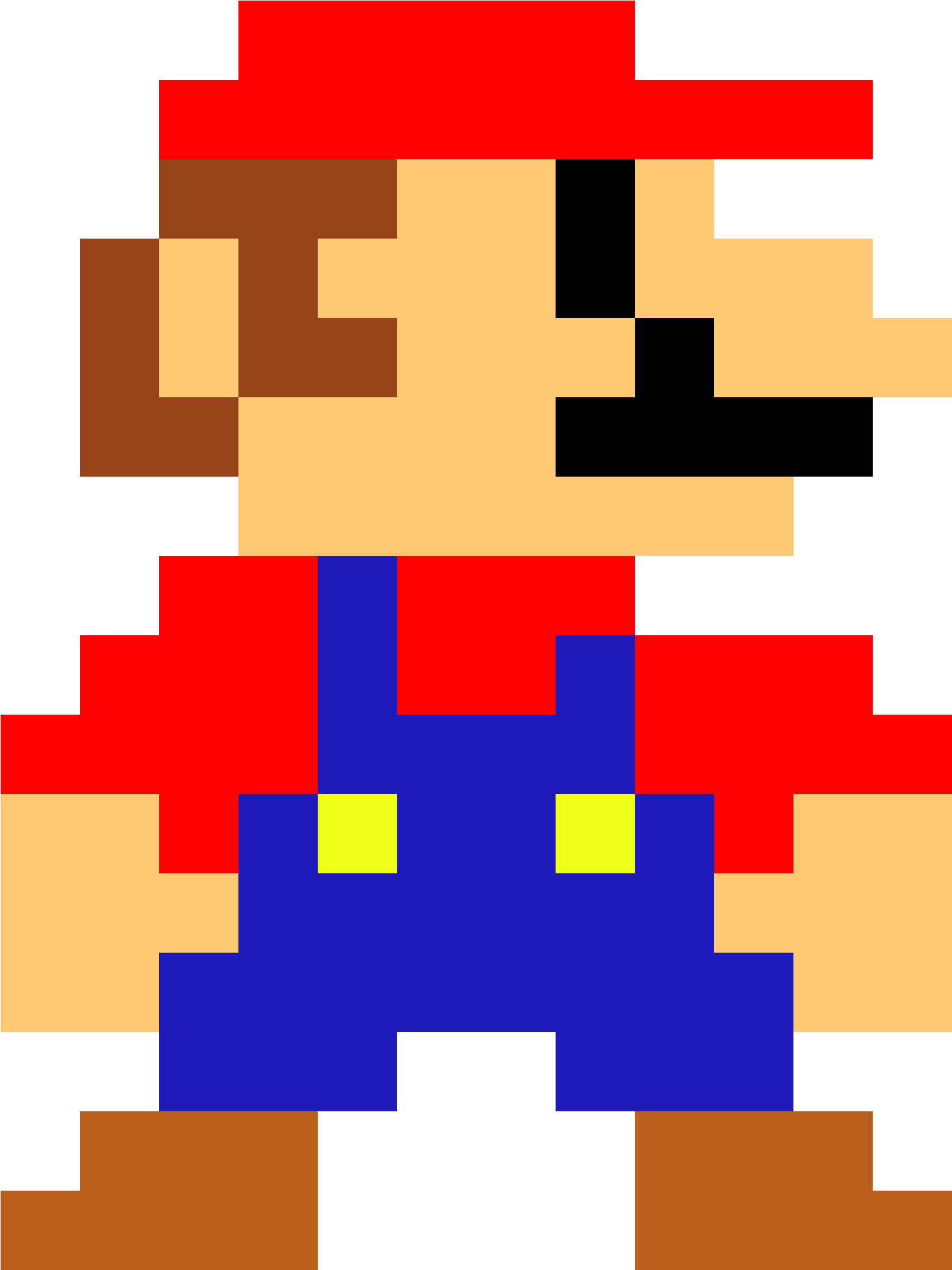 Mario Lul - 8 Bit Mario Drawing Clipart - Large Size Png Image - PikPng