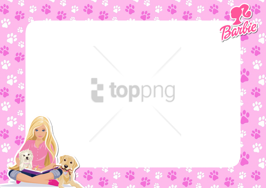 Free Png Barbie - Barbie Borders And Frames Clipart - Large Size Png ...