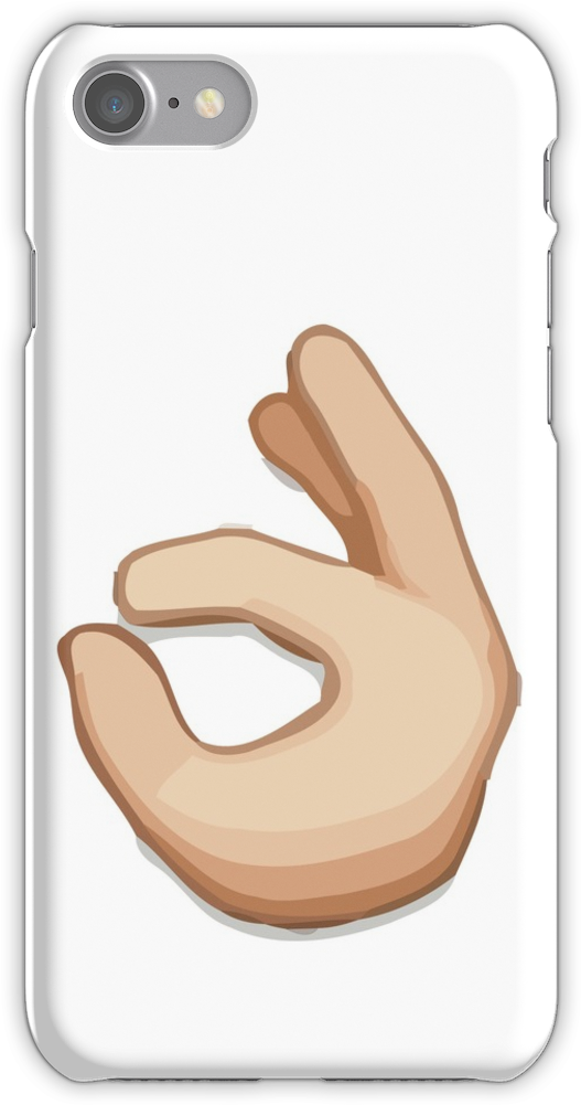 Ok Hand Sign Emoji Iphone 7 Snap Case - Just A Little Bit Emoji Clipart ...
