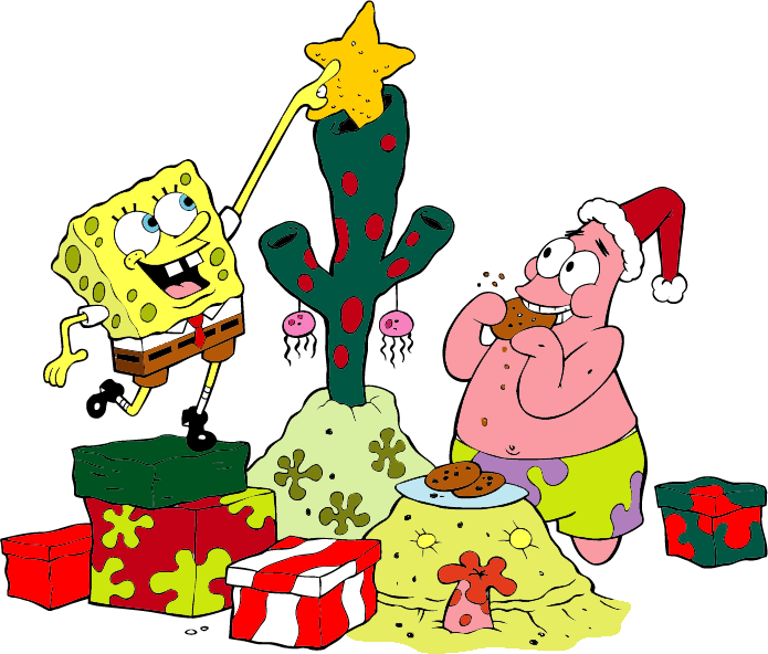 With Patrick Psd - Spongebob Christmas Clipart - Large Size Png Image ...