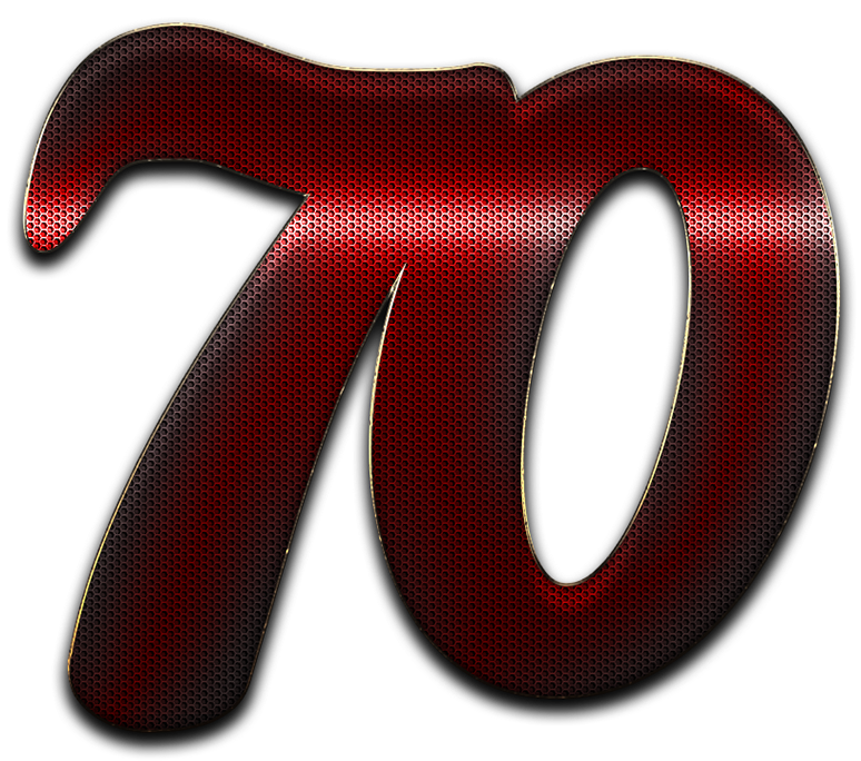 Red 70 Number Clipart - Large Size Png Image - PikPng