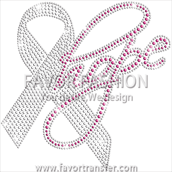 Download Hope Pink Ribbon Breast Cancer Awareness Rhinestone Clipart ...