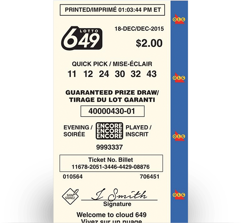 Winning Customer Receipt - Lotto 649 Clipart - Large Size Png Image ...
