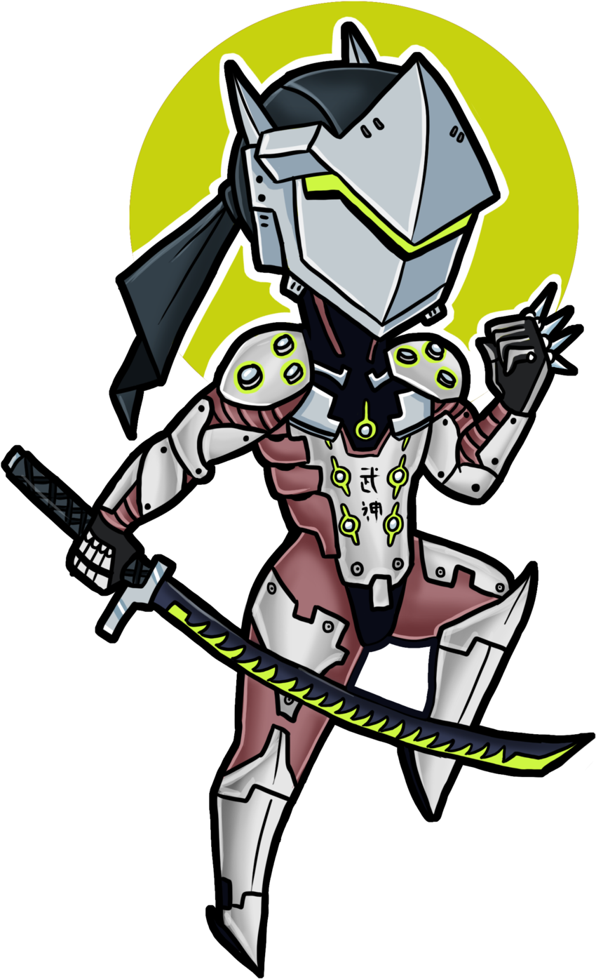 Chibi By Maddielea - Genji Chibi Clipart - Large Size Png Image - PikPng