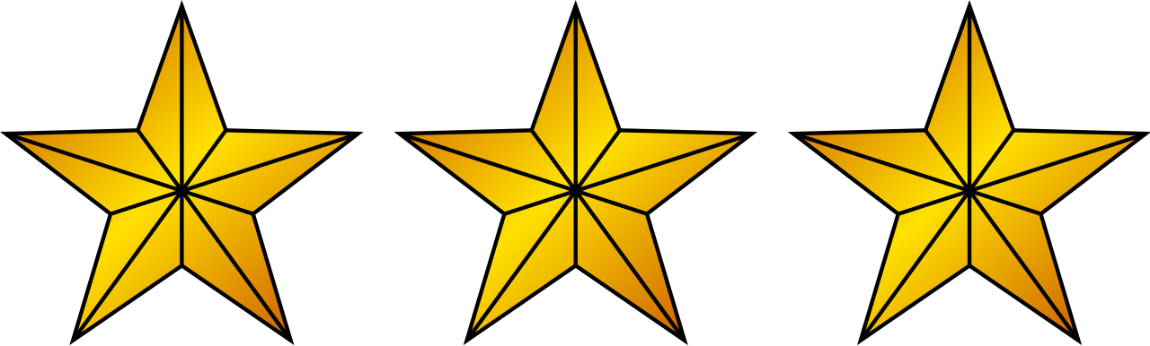 3 Gold Stars Clipart - Large Size Png Image - PikPng