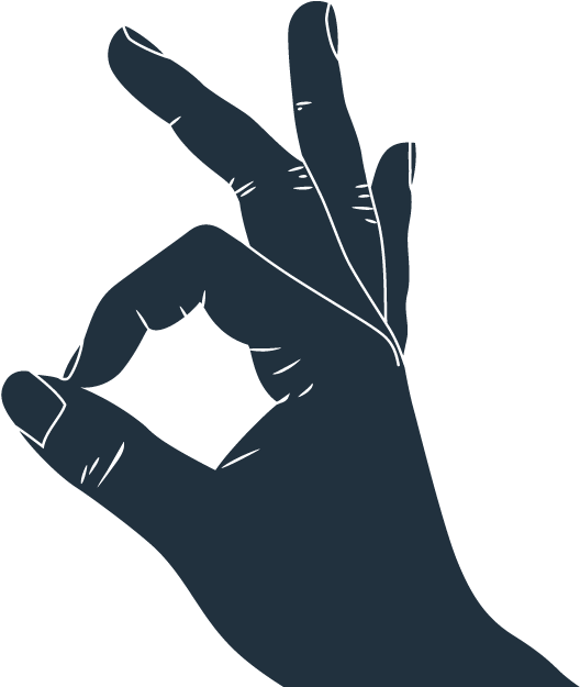 Okay Hand Sign Cartoon Clipart - Large Size Png Image - PikPng