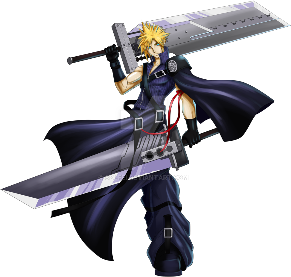 Cloud Strife Two Swords Clipart - Large Size Png Image - PikPng