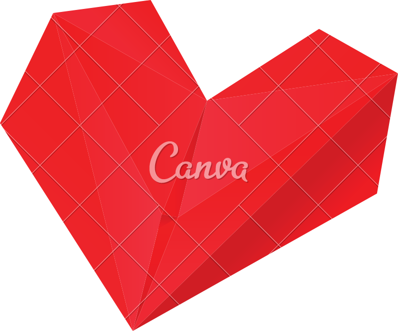Heart, Png Origami - Canva Clipart - Large Size Png Image - PikPng