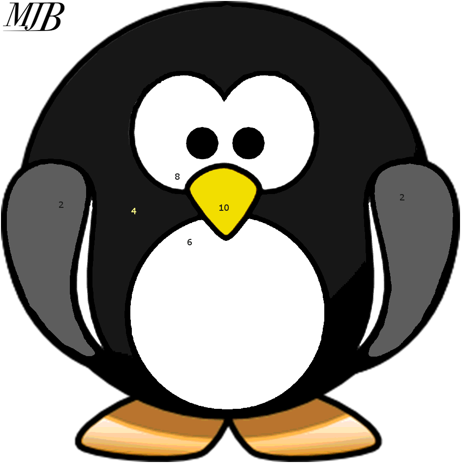 Animal Target Faces - Round Cartoon Penguin Clipart - Large Size Png ...