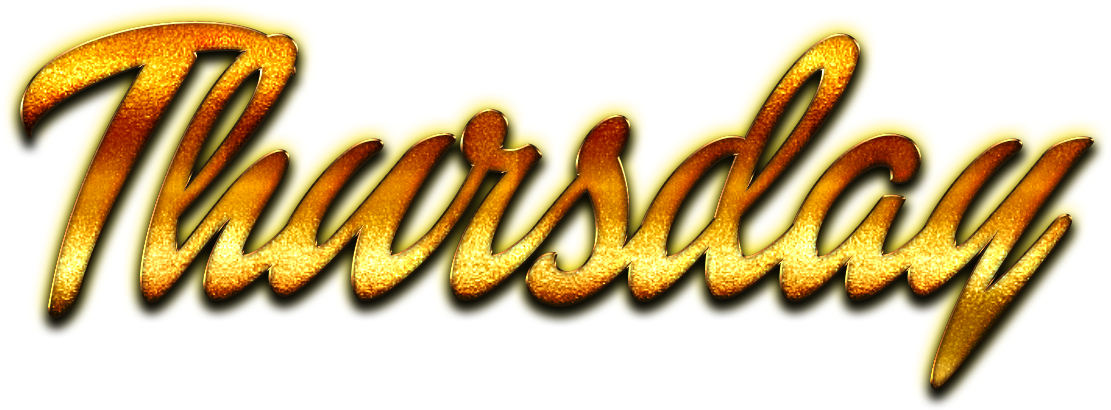 Thursday Name Clipart - Large Size Png Image - PikPng