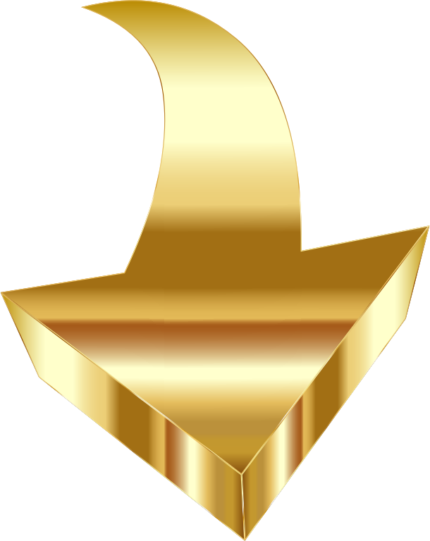 Sparkling Gold 3d Arrow 800px - Illustration Clipart - Large Size Png ...