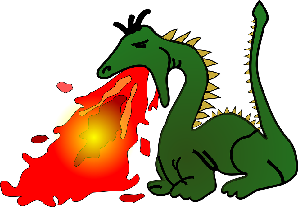 Mythical Clipart Fire Breathing Dragon - Fire Dragon Clip Art - Png ...