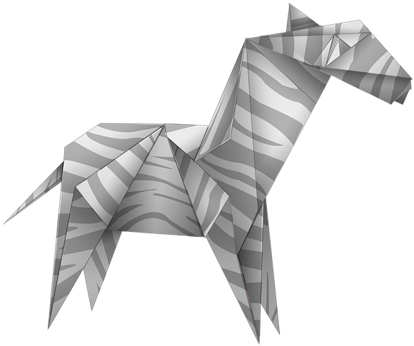 Origami, Zebra, Black And White, Paper, Art, Animal - Zebra Origami ...