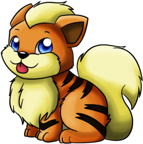 #133 - Cute Growlithe Drawings Clipart - Large Size Png Image - PikPng