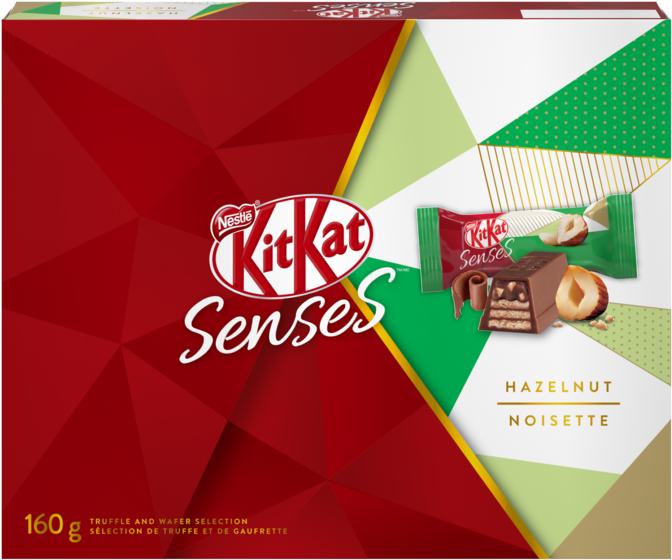 Kitkat Drawing Font - Kit Kat Senses Hazelnut Clipart - Large Size Png ...