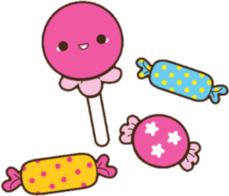 Sweet Clipart Kawaii - Kawaii Cute Candy - Png Download - Large Size ...