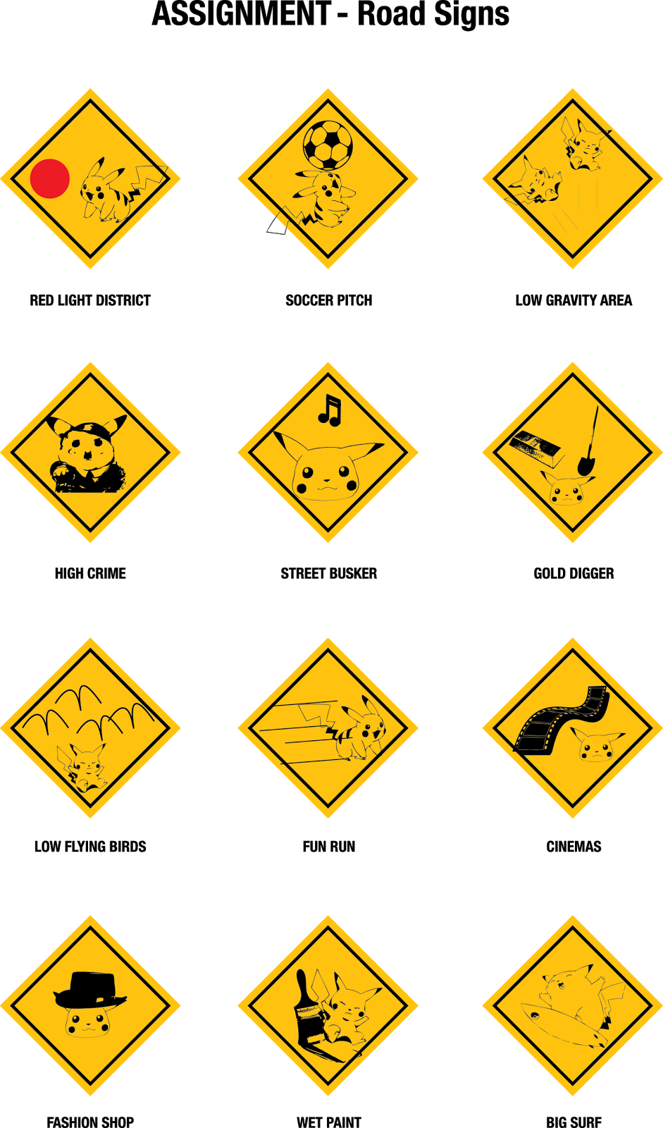 Download Signs For Our Little Yellow Pokemon Friend - Pokemon Road Sign ...
