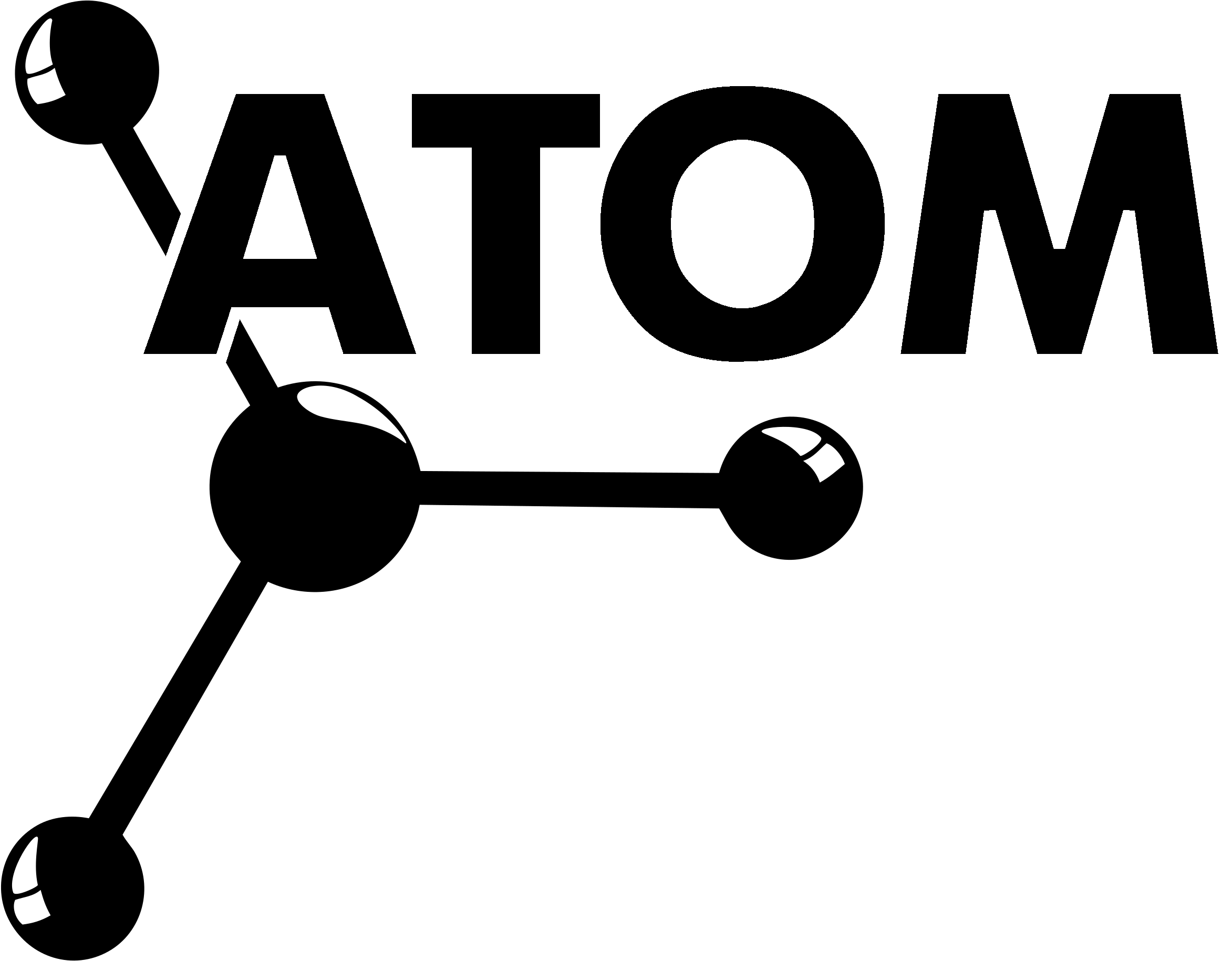 Atom Logo Black And White - Atom Logo Clipart - Large Size Png Image ...