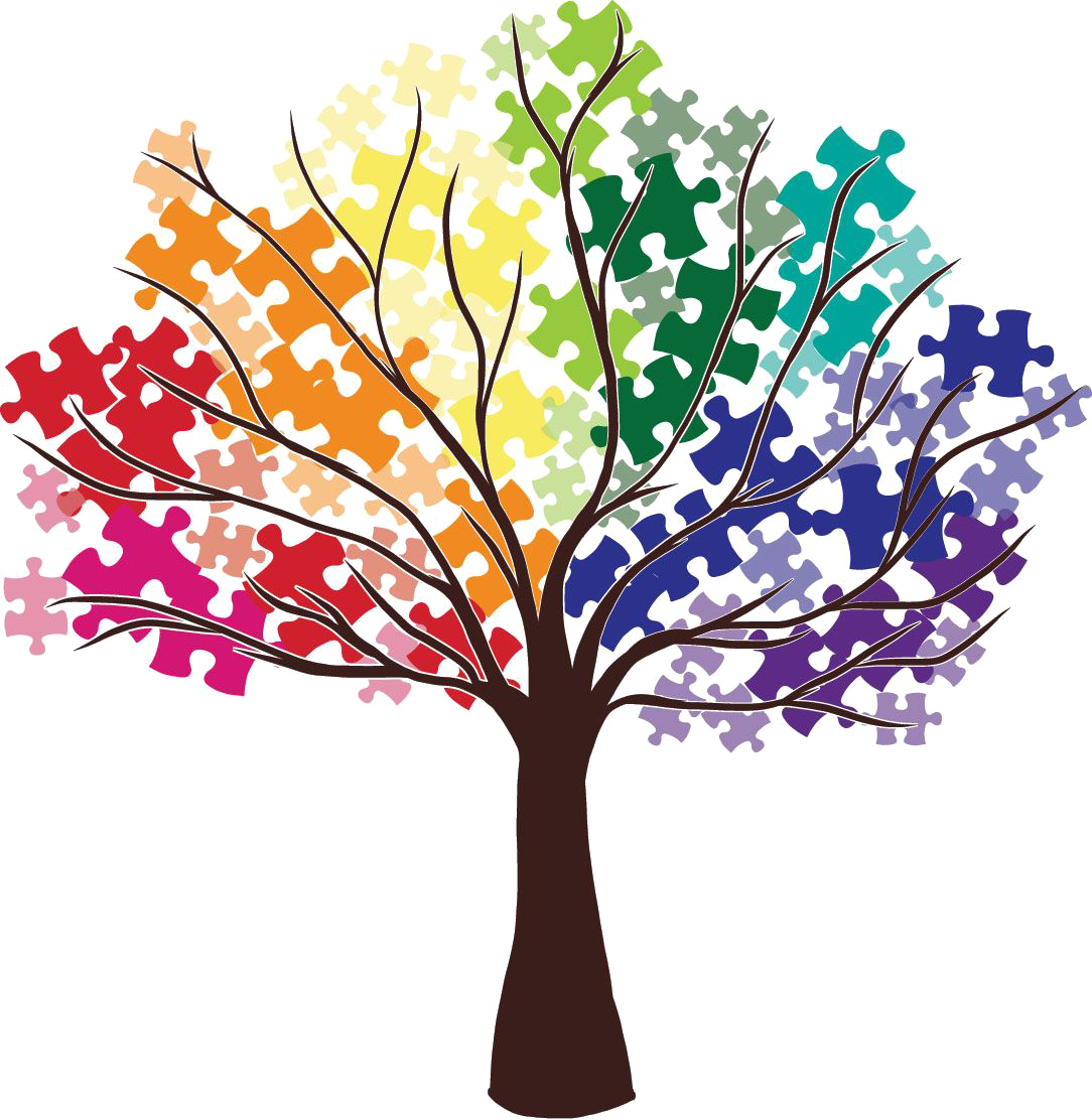 Autism Puzzle Piece Tree Clipart - Large Size Png Image - PikPng