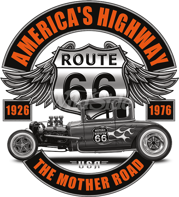 Route 66 Muscle Car Toddler - Route 66 Clipart - Large Size Png Image ...