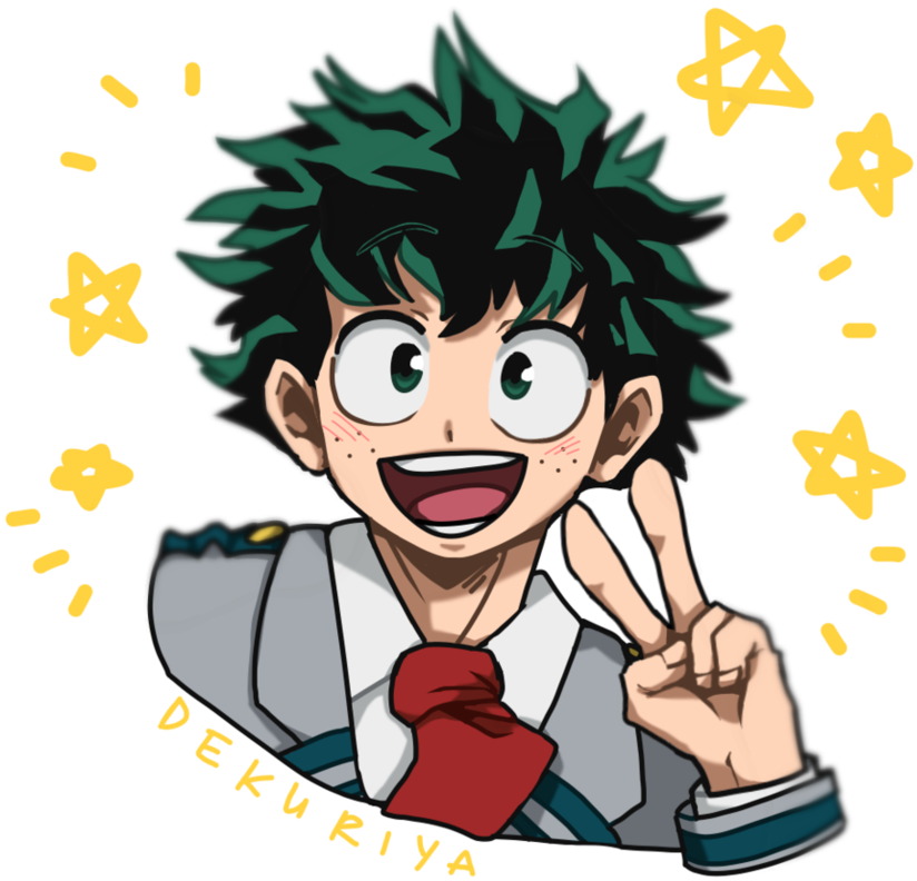 Bnha Peace Sign - Izuku Midoriya Peace Sign Clipart - Large Size Png ...
