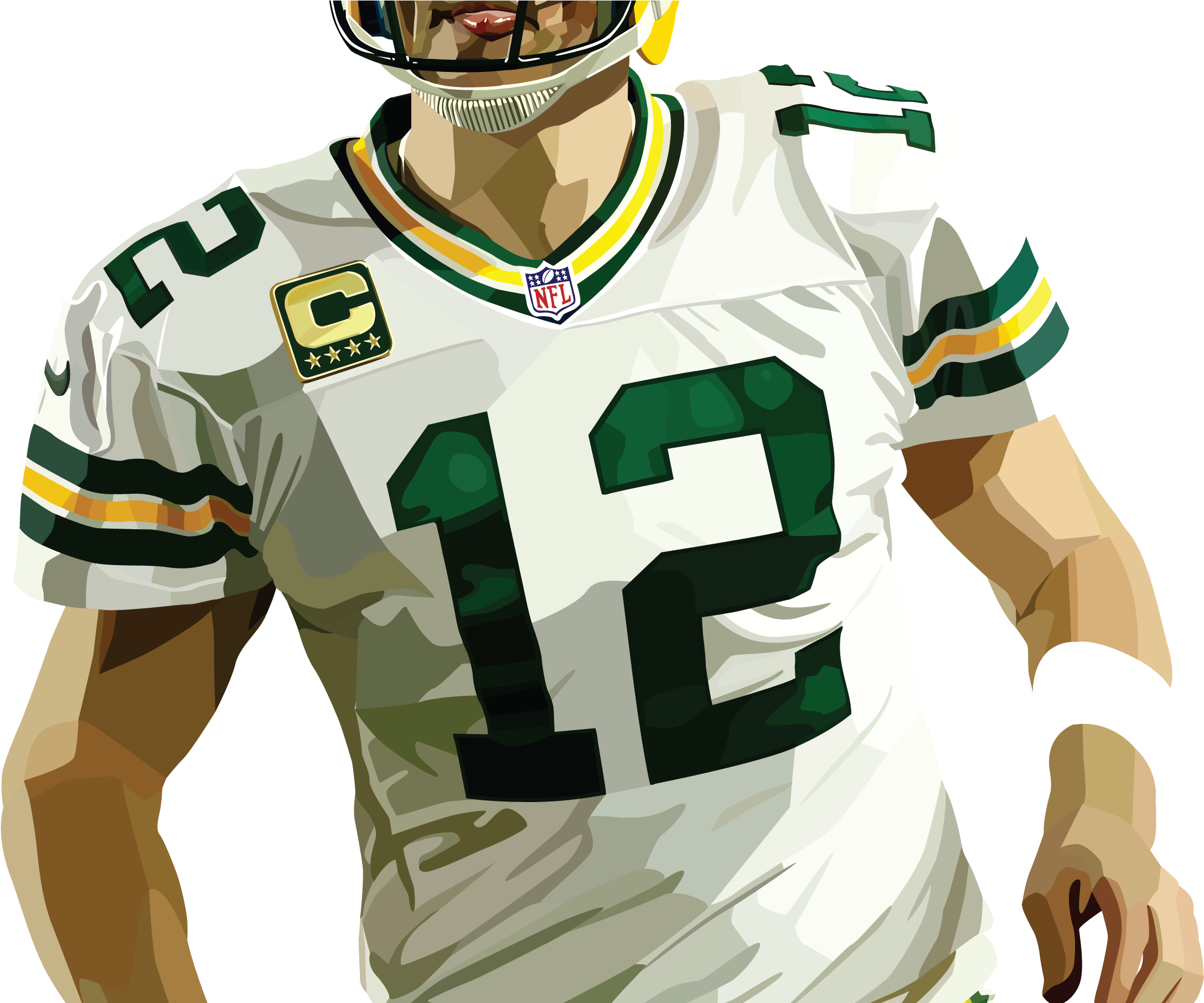Aaron Rodgers Vector Illustration - Aaron Rodgers Transparent Clipart ...