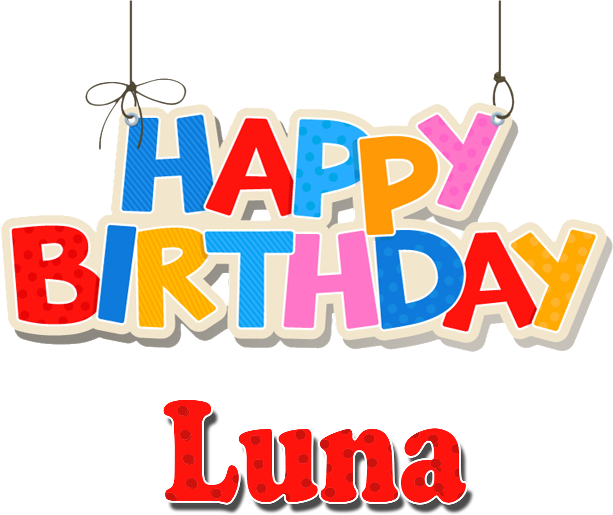 Luna Happy Birthday Balloons Name Png Clipart - Large Size Png Image ...