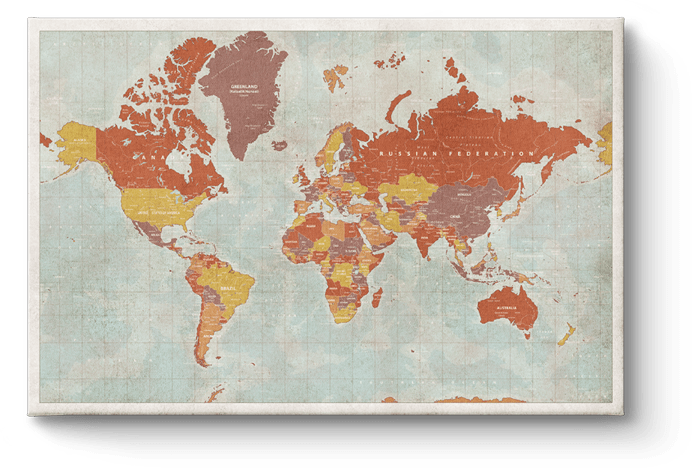 Vintage World Map Png - Engineers Without Borders Chapter Map Clipart ...