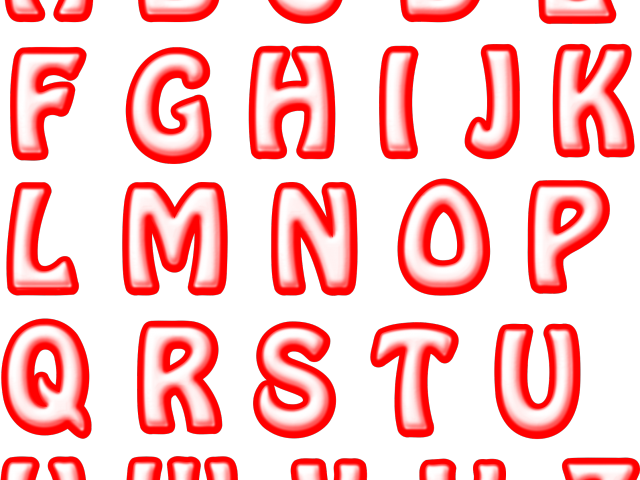 Download Alphabets Clipart Red - Png Download Png Download - PikPng