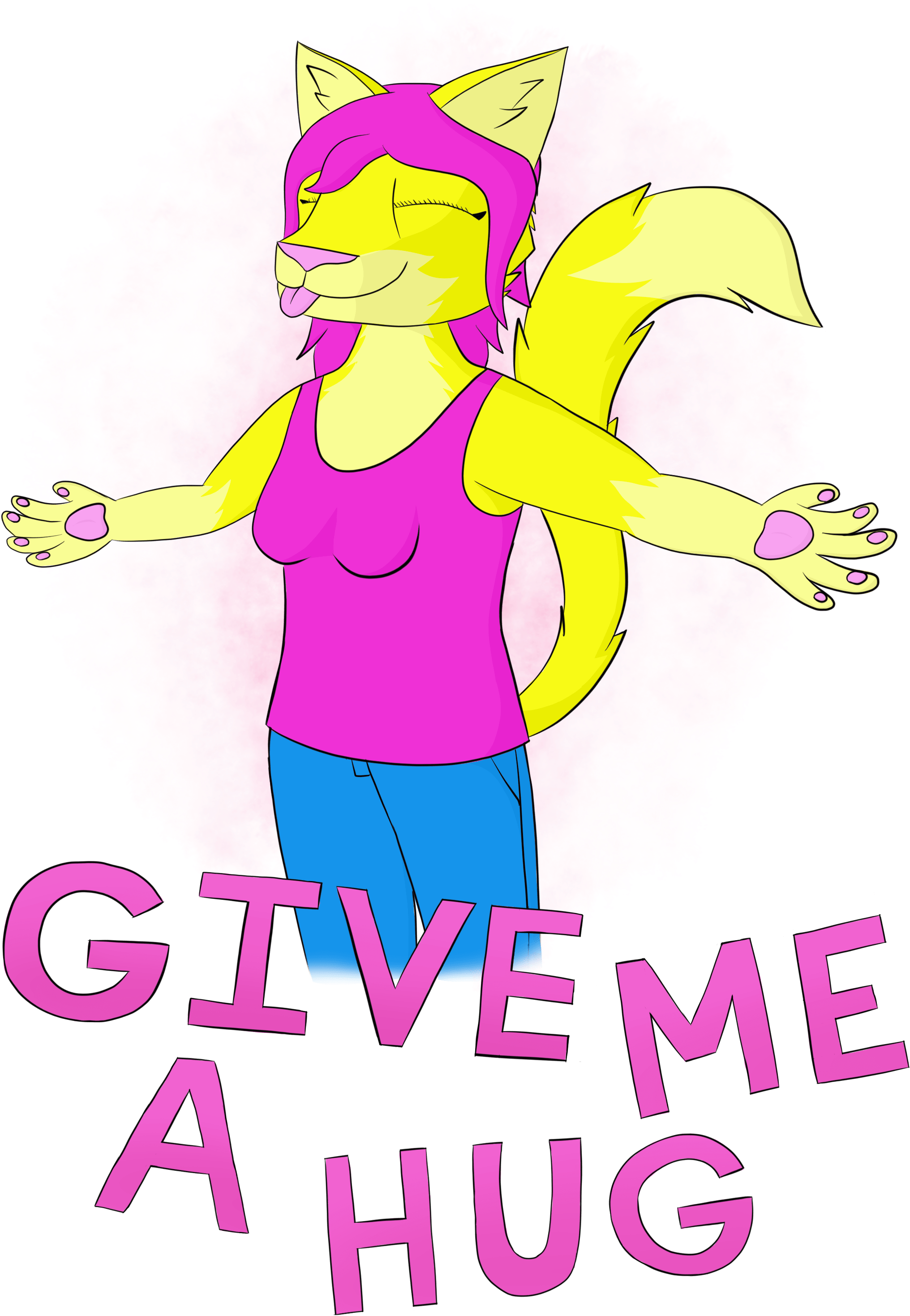 Give Me A Hug - Cartoon Clipart - Large Size Png Image - PikPng