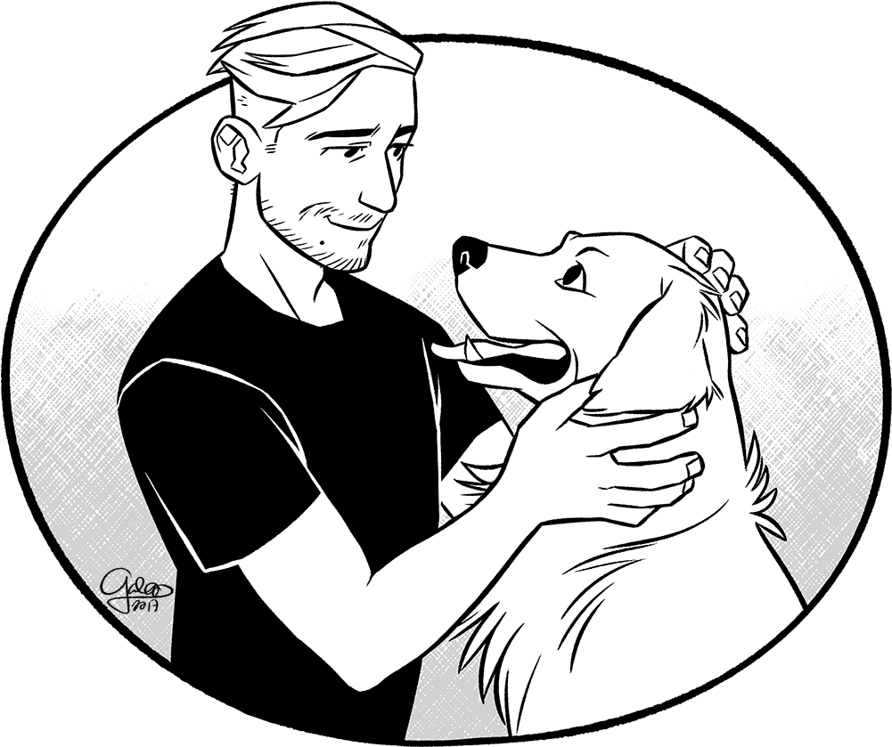 I Got To Draw A New Portrait For John Liot's Pet Themed - Dog Licks ...