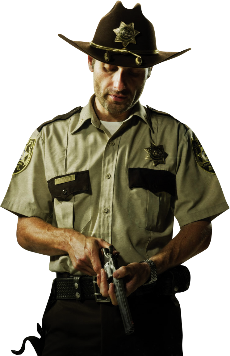 Rick Grimes - - Sheriff Rick Grimes Costume Clipart - Large Size Png ...