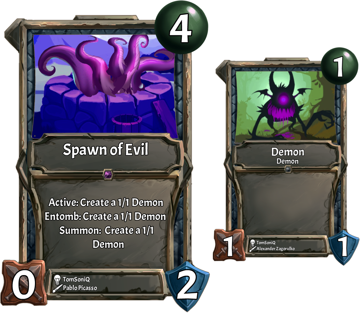 [card] Spawn Of Evil - Cartoon Clipart - Large Size Png Image - PikPng
