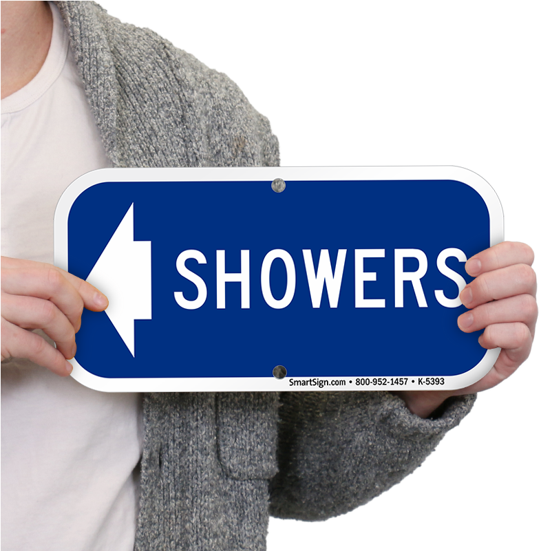 Showers Sign - Sign Clipart - Large Size Png Image - PikPng