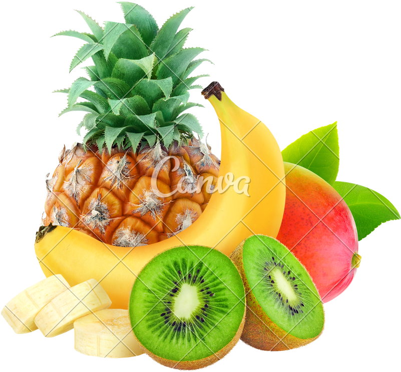 Tropical Fruits Png - Five Star Juice Clipart - Large Size Png Image ...
