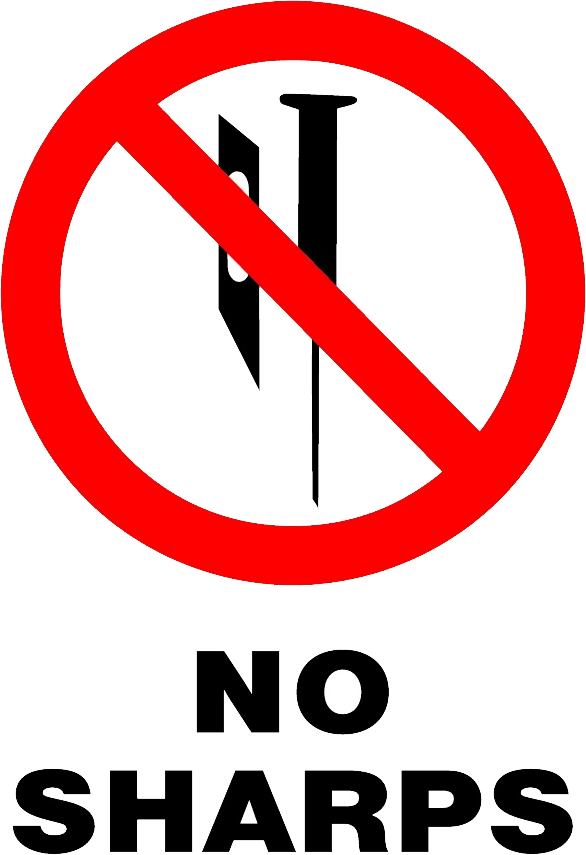 No Sharps Clipart - Large Size Png Image - PikPng
