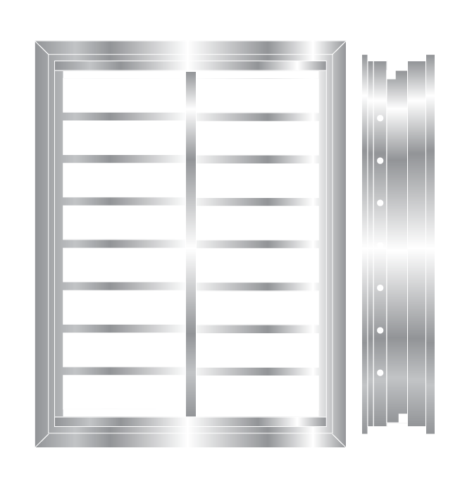 Download Window Frame With Safety Bars - Cupboard Clipart Png Download ...