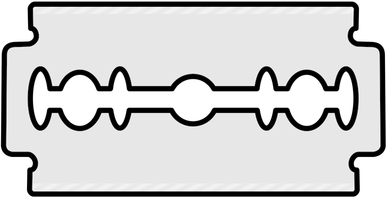 Razorblade Clipart Blade Line - White Razor Blade Png Transparent Png ...