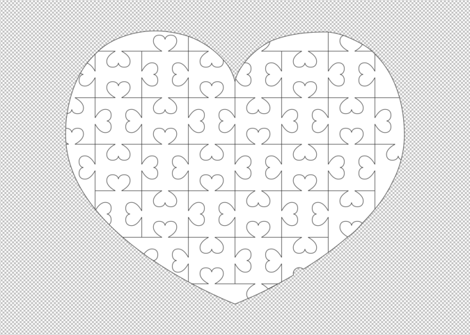Heart Puzzle Pattern Clipart - Large Size Png Image - PikPng